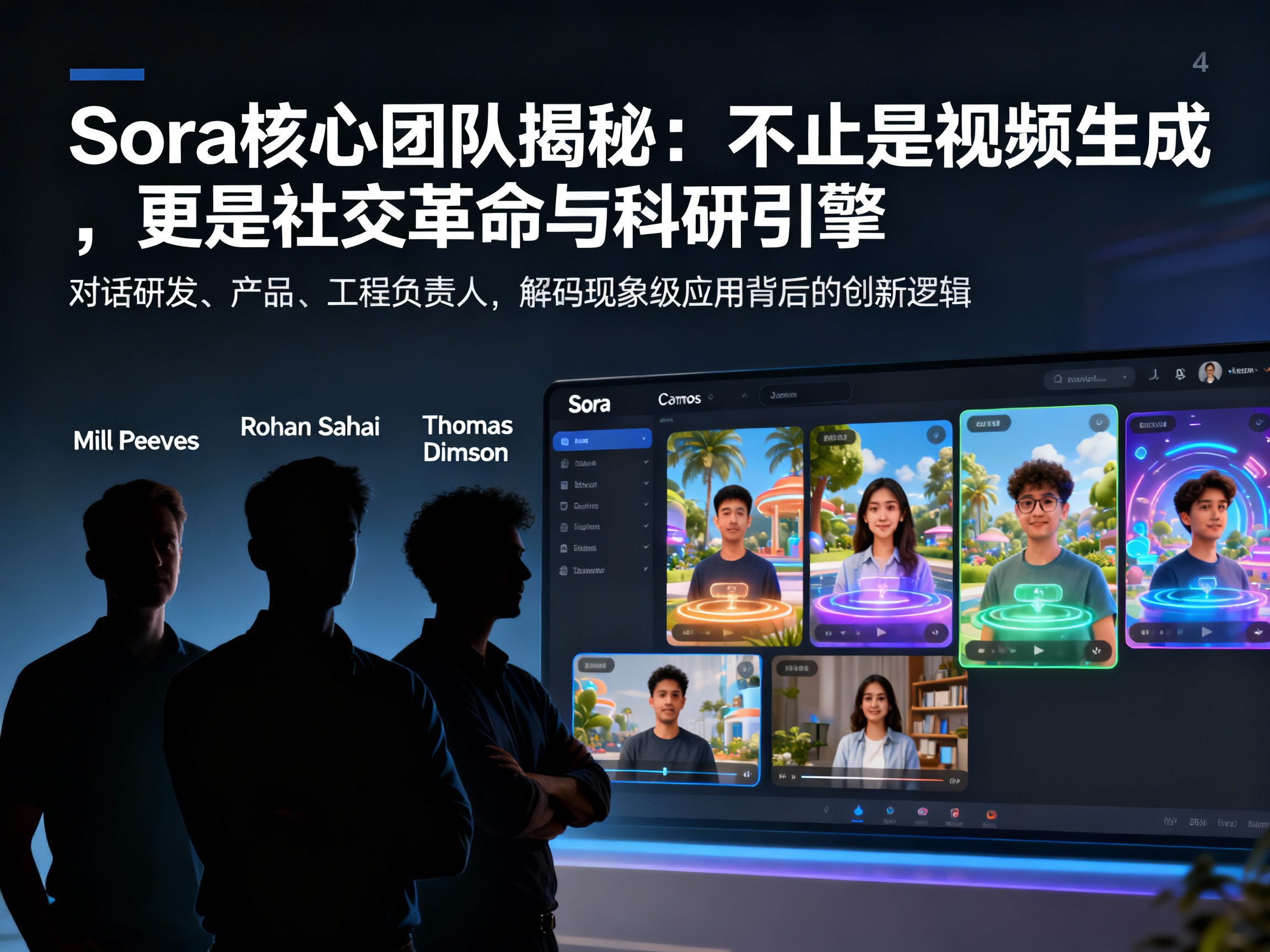 Sora核心团队揭秘：不止是视频生成，更是社交革命与科研引擎 | AI地域